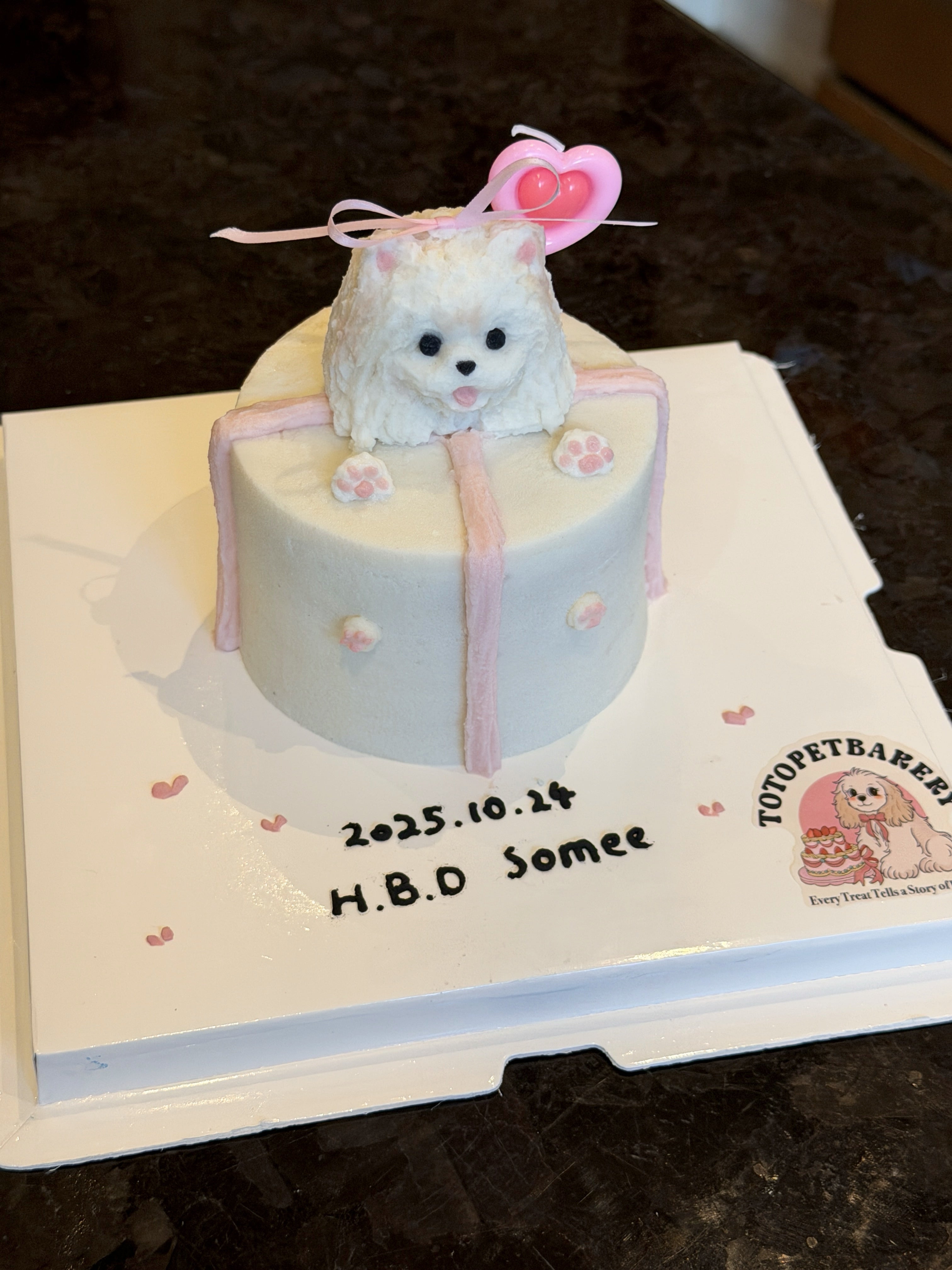 A Gift Box Cake 4-inch (for Dogs & Cats) – Toto Pet Bakery